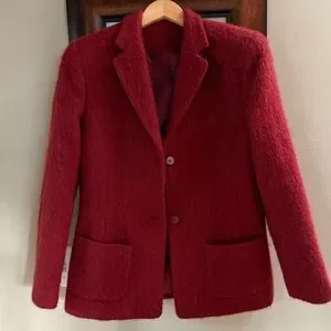 Jackets & Coats | Wool Mohairblazer Oxblood Blazer Red 6 | Poshmark